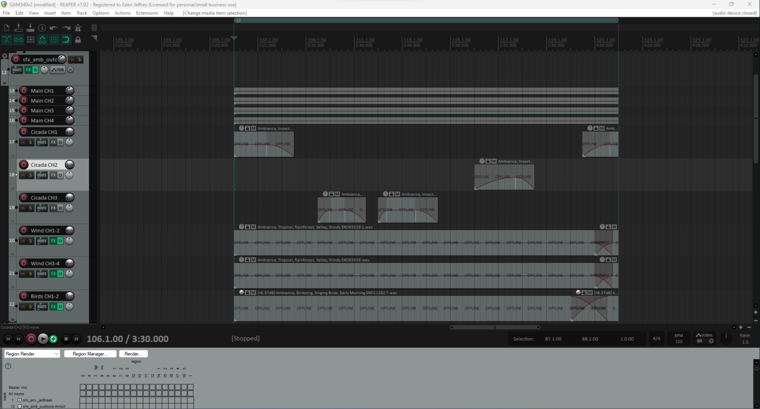 Wwise Implementation Demo | Audio Design – Eden Jeffrey
